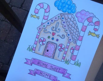 Home sweet home handmade fairy house with handcrafted owl