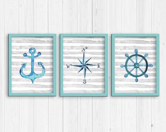 Nautical watercolor | Etsy