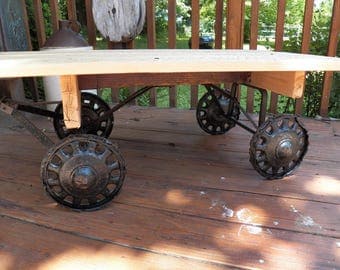 Wagon wheel table | Etsy