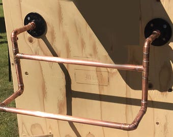 Copper towel rack | Etsy