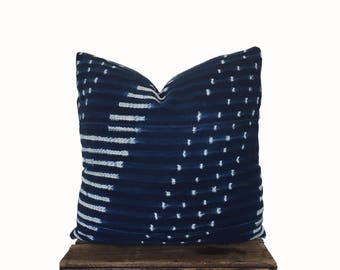 Indigo pillow cover | Etsy