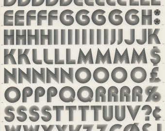 Dry transfer letters | Etsy