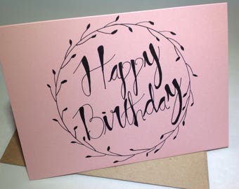 Rustic birthday card | Etsy