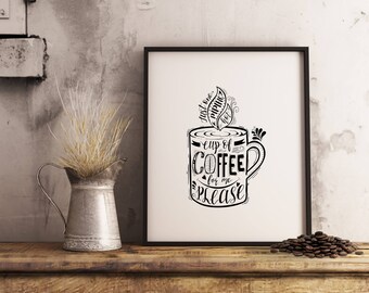 Coffee print | Etsy