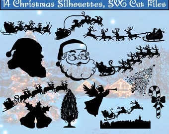 Christmas silhouette | Etsy