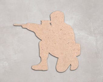 Soldier wood cutout | Etsy
