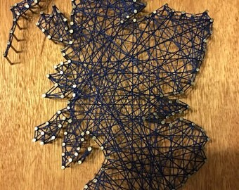World Map String Art