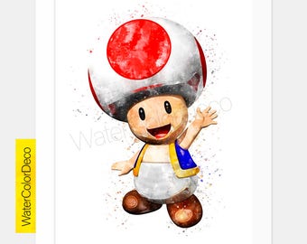 Toad watercolor | Etsy