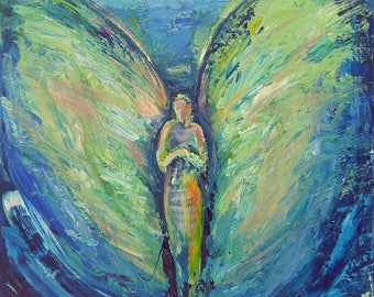 Abstract angel art | Etsy