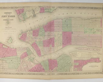 New york city map | Etsy