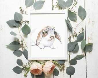 Bunny art | Etsy