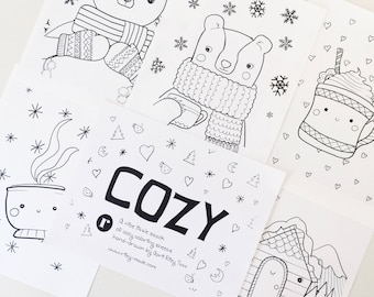 Cute coloring book | Etsy