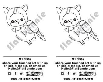 Flying pig print | Etsy