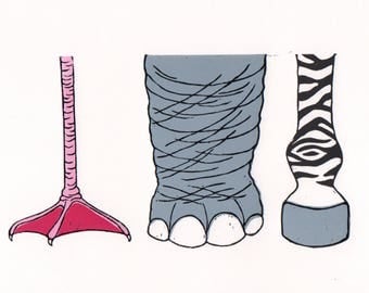 Whose Feet : Animal Digital Clipart Pack 300 dpi Elephant