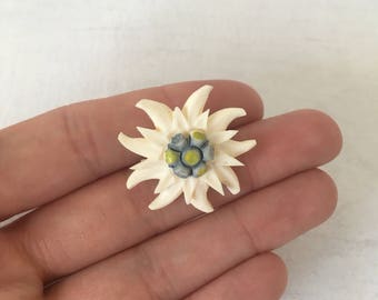Edelweiss brooch | Etsy