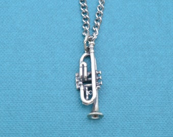 Trumpet Necklace Trumpet Charm Trumpet Pendant Trumpet