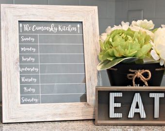 Weekly menu board | Etsy
