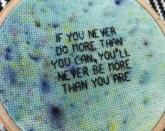 Embroidered quote | Etsy