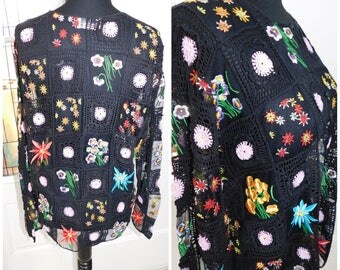 Embroidered cardigan | Etsy