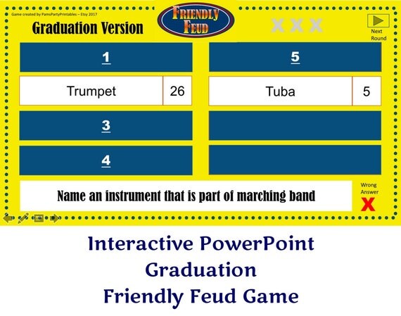 Graduation Friendly Feud GAME 1- Family Feud - Interactive PowerPoint ...