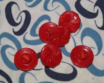 Red vintage buttons | Etsy