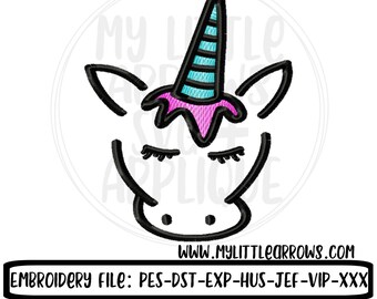 Unicorn embroidery | Etsy