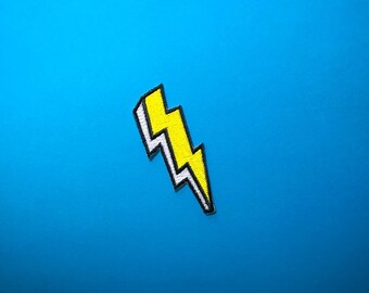 Lightning bolt patch | Etsy