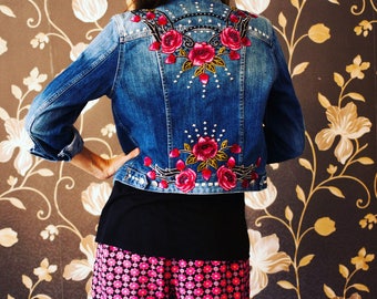 Embellished denim jackets | Etsy