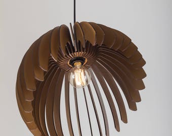 Wood light fixture | Etsy