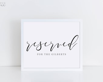 Reserved sign | Etsy