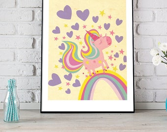 Unicorn poster | Etsy
