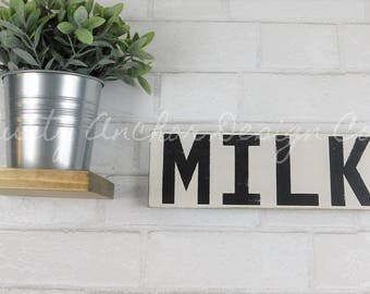 Milk sign | Etsy