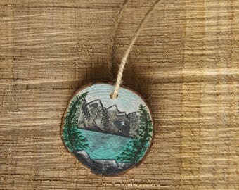 Painted wood slice | Etsy