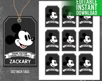 Mickey label | Etsy