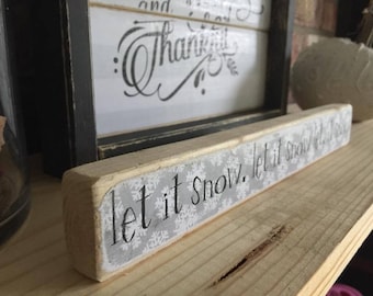 Let it snow blocks | Etsy