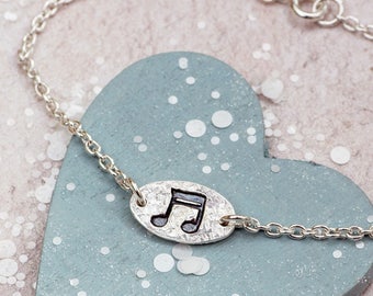 Music note bracelet | Etsy