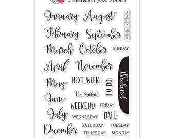 Calendar stamp | Etsy
