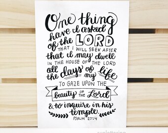 Psalm 27 4 | Etsy