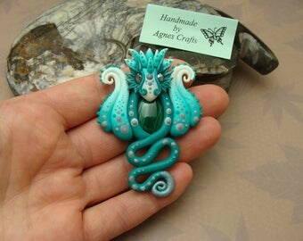 Polymer clay dragon | Etsy