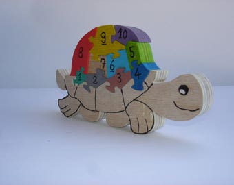 Wooden Alphabet Turtle puzzle will equip your Preschooler to