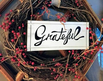 Grateful sign | Etsy