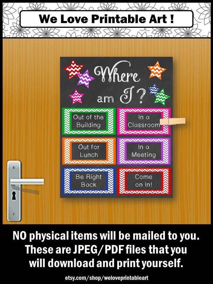 Where am I Sign School Administrator Office Door Office Door