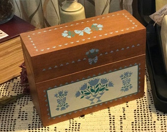 Wood card box | Etsy