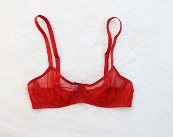 Sheer mesh bra | Etsy