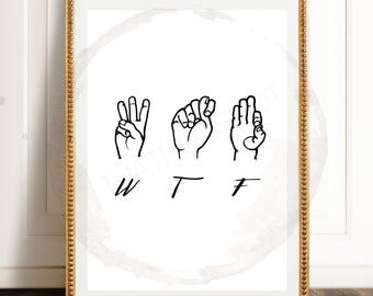 Sign language poster | Etsy