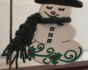 Ceramic snowman | Etsy