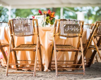 Wedding chair signs | Etsy