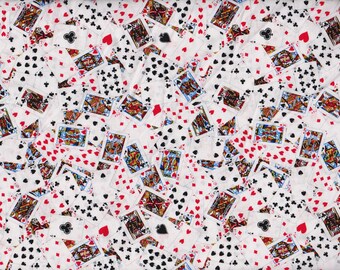 Playing cards fabric | Etsy