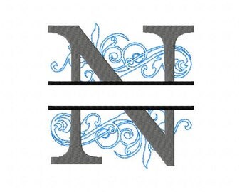 Monogram letter n | Etsy