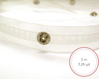 Shirring tape Smocking for drapery Translucent Sew on tape 2